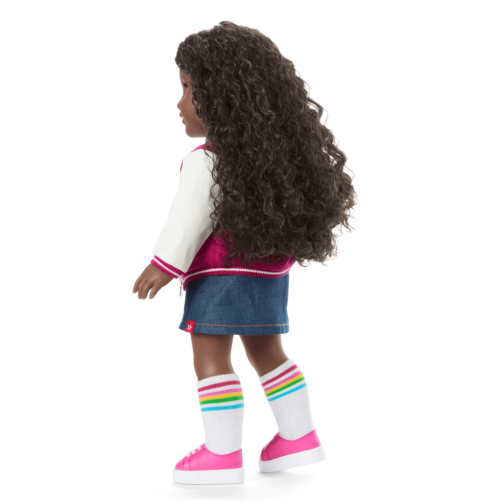 Truly Me™ 18-inch Doll #127 with curly dark-brown hair| American Girl®