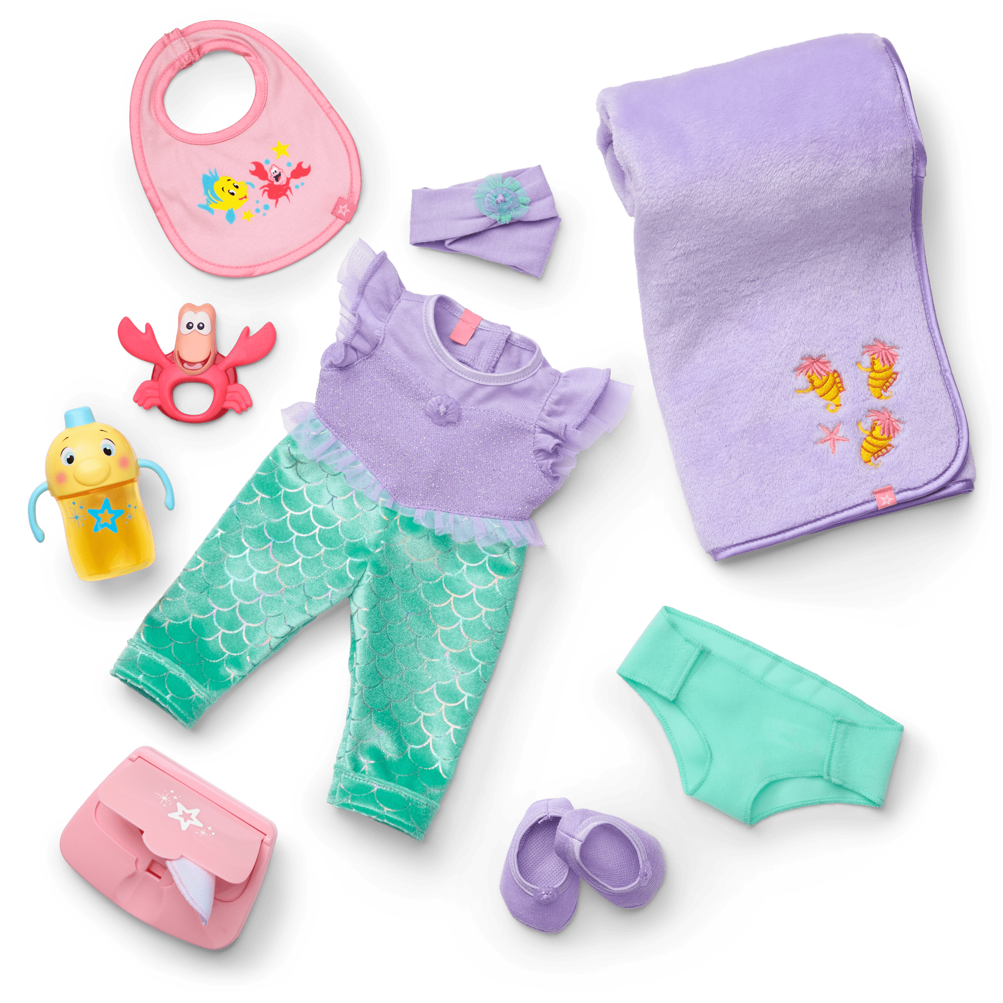 Disney Princess Ariel Cuddle & Care Set with Bitty Baby® Doll by ...