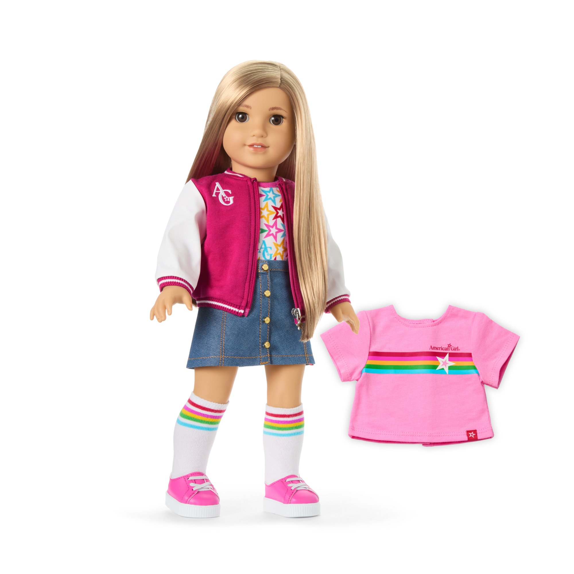 Truly Me™ 18-inch Doll #131 with straight blonde hair | American Girl®