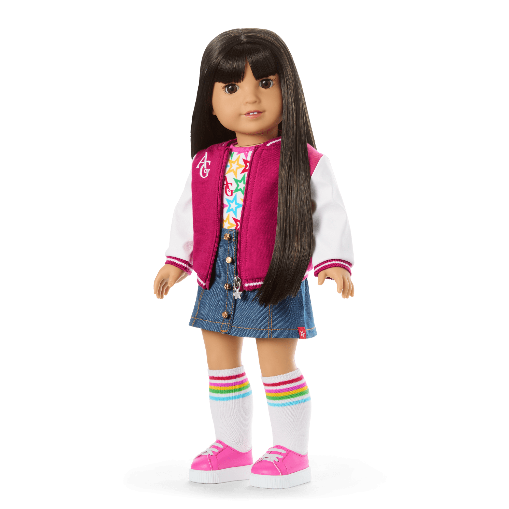 Truly Me™ 18-inch Doll #130 with straight black-brown hair