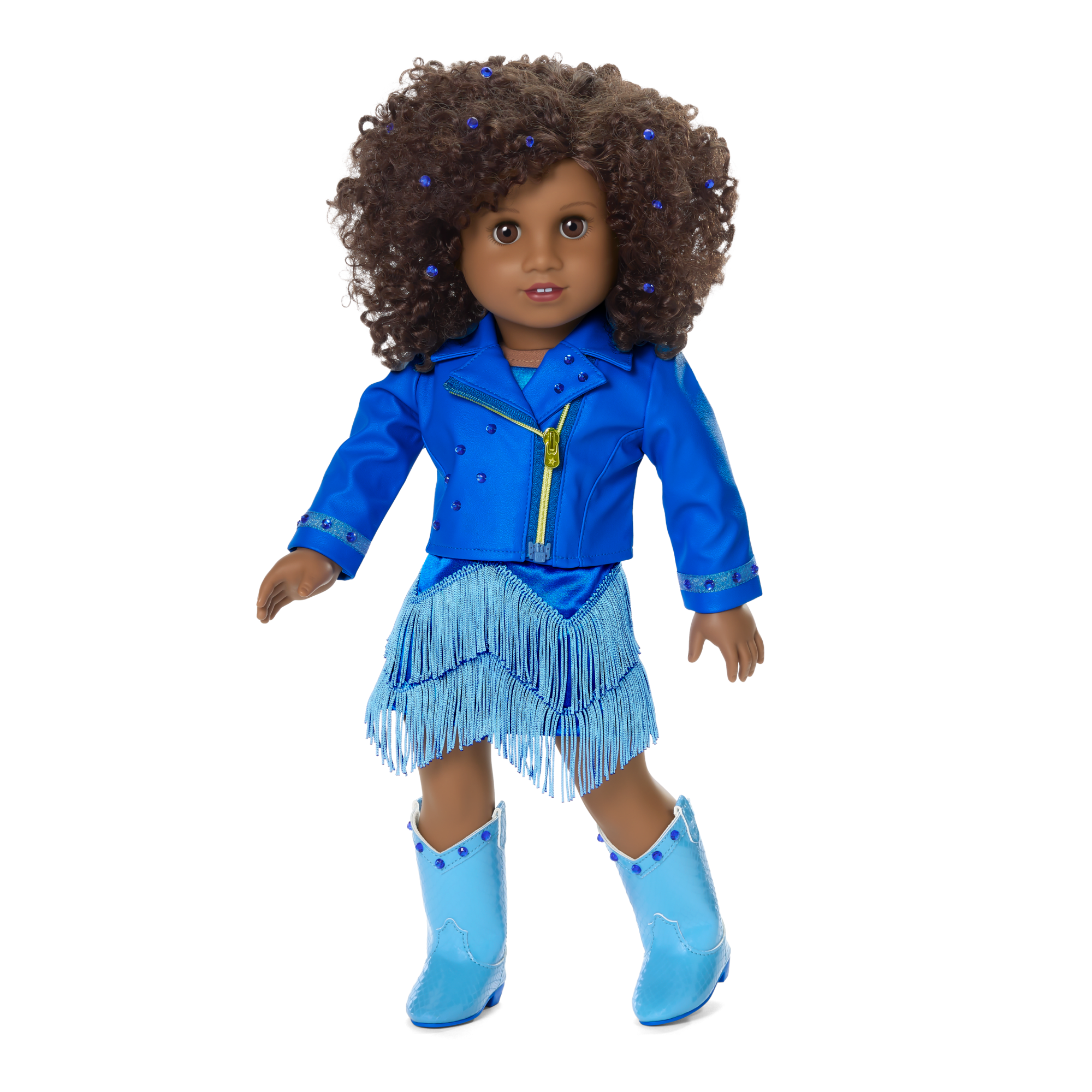 September Sapphire Sparkle Outfit for 18-inch Dolls