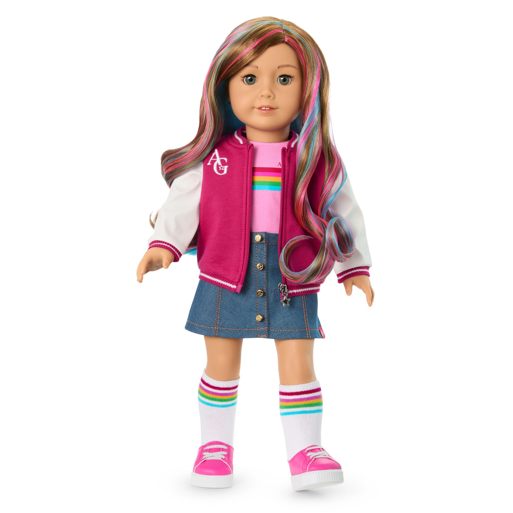 Truly Me™ 18-inch Doll #101 with wavy caramel hair | American Girl®