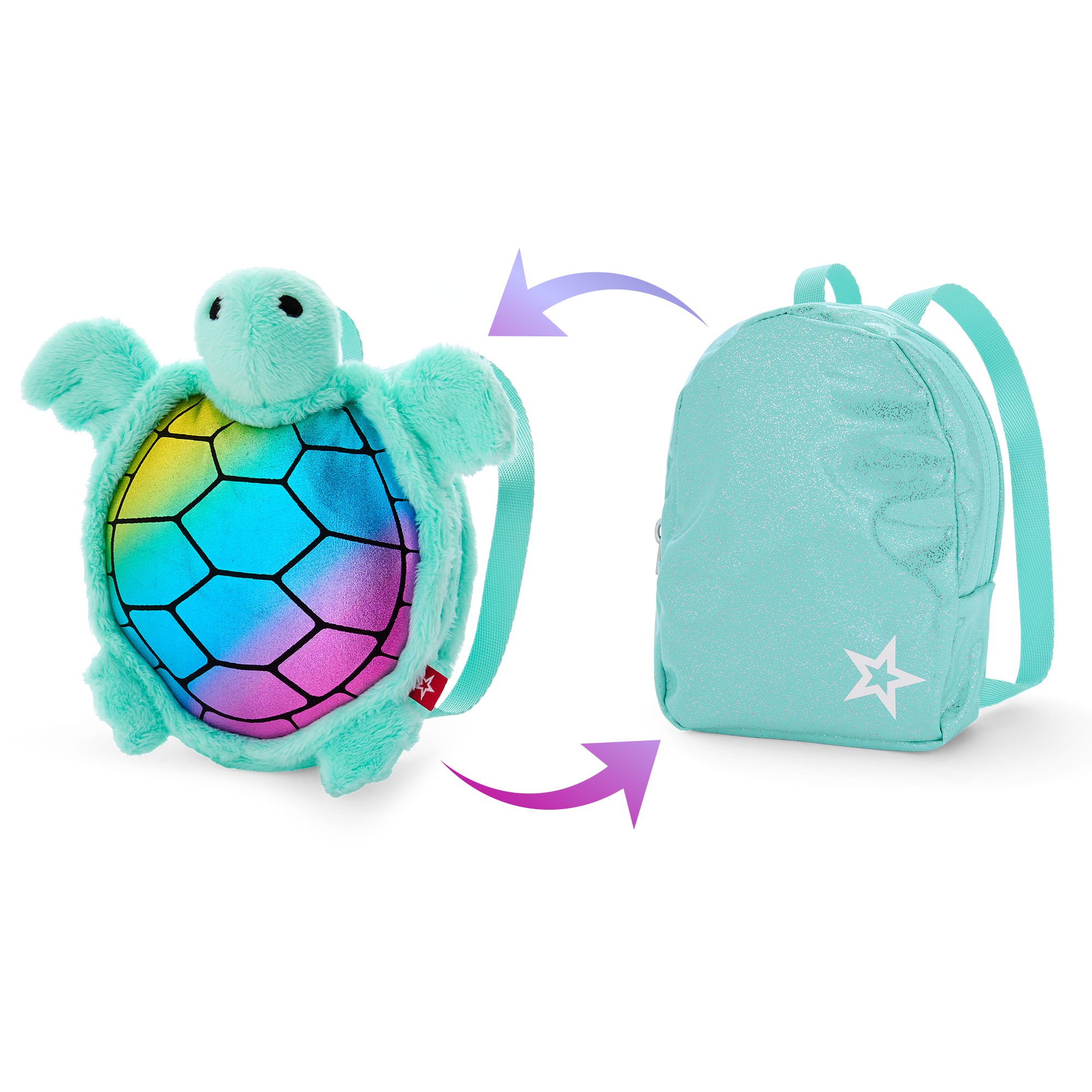 Shimmering Sea Turtle Backpack & Accessory Set for 18-inch Dolls